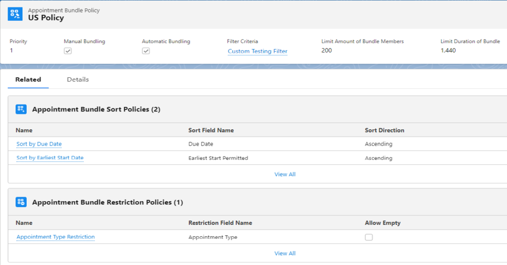 Salesforce Field Service – Appointment Bundling Setup – archwise